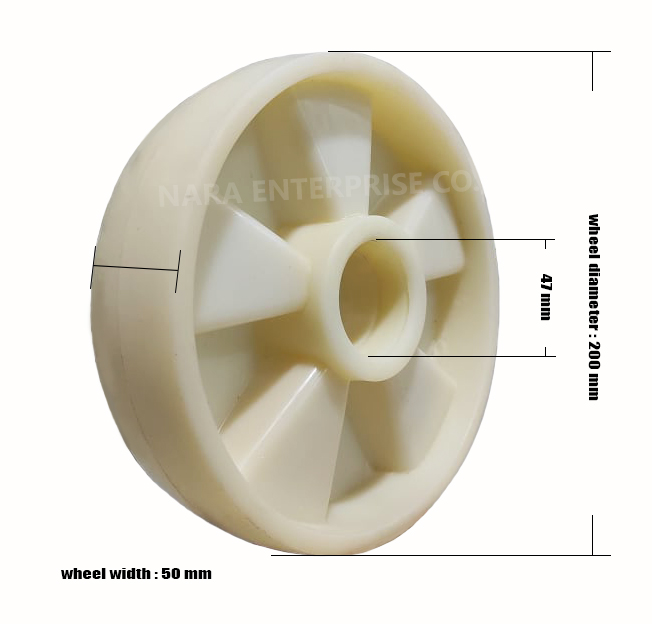 200 mm NYLON WHEEL » บริษัท นารา เอนเตอร์ไพรส์ จำกัด